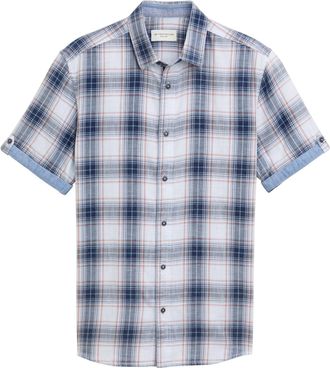 Tom Tailor Fitted Kurzarmhemd aus Baumwolle, White, XS