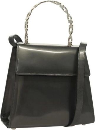 Ferragamo Pre-owned Toile sacs-main - Femme - Pre-owned - Gris - Taille: ONE Size