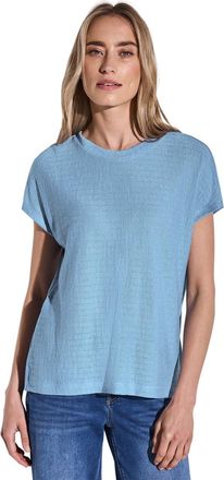 Street One Damen A323151 Shirt mit Streifenstruktur, Serenity Blue, 36