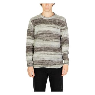 Gianni Lupo Gestreifter Strickpullover Herbst/Winter Grau - - Knitwear - Herren - Grau - 3XL