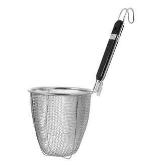 UPKOCH Cuill&egrave;re Passoire En Acier Inoxydable Avec Poign&eacute;e Longue Et Crochet Panier Profond Pour &Eacute;goutter P&acirc;tes Et Nouilles Ustensile De Cuisine L&eacute;ger Et Prat