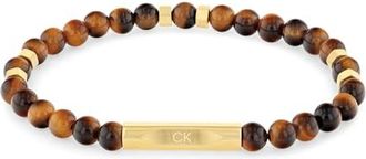 Calvin Klein Bracelet en Perles pour Homme Collection MIXED BEADS Avec Des Pierres OEil De Tigre - 35000576
