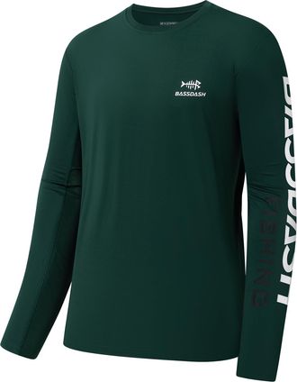 Bassdash Angeln T-Shirt Fishing Langarm Wasser UPF 50+ Shirt Rashguard Angelbekleidung UV Sonnenschutz