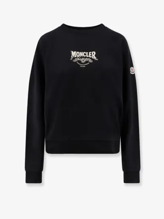 Moncler Cotton sweatshirt with front logo - MONCLER - gender_Woman