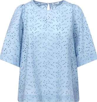 Seidensticker Damen Bluse - Fashion Bluse - Shirtbluse - Regular Fit - Rundhals - Kurzarm - 100% Baumwolle