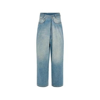 Maison Margiela Wrap-front Faded Jeans