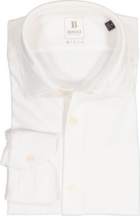 Boggi Milano Herren Hemd wei&szlig; Kent Slim Fit