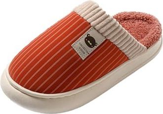 Generic Pantoufles dhiver chaudes pour femme - Avec doublure en peluche - En feutre &agrave; m&eacute;moire de forme - Avec semelle souple - Confortables - Antid&eacute;rapantes -