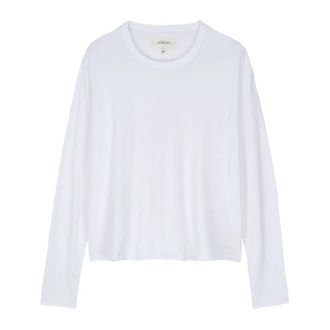 The Great. Crop Long Sleeve Tee - - Tops - Damen - Wei&szlig; - XS