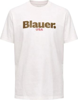 Blauer Homme, Tops, Blanc, Taille: L Ernst T-Shirt