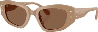 Michael Kors Sonnenbrille - Le Praz - Gr. unisize - in Braun - f&uuml;r Damen