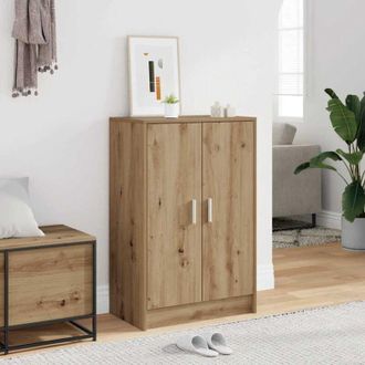vidaXL Armoire &agrave; chaussures ch&ecirc;ne artisanal bois ding&eacute;nierie - Vidaxl