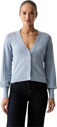 Guess Nina Cardigan - Femme - Pulls - Bleu - Taille: 38 FR