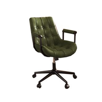 Generic B&uuml;rostuhl, Mittelhoher B&uuml;rostuhl Aus Leder Mit R&uuml;ckenlehne, Ergonomische Computerst&uuml;hle, H&ouml;henverstellbar, Kann 200 Kg Tragen(Color2)