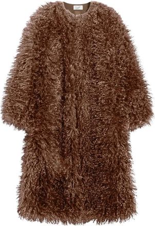Pence 1979 Pence 1979 - Manteau en fausse fourrure mongole Kylie - Femme - Manteaux - Brun - Taille: 36 FR