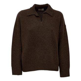 Max Mara Femme, Pulls, Brun, Taille: 40 FR Pull Col V Ouvert