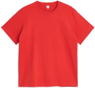 Arket Lockeres T-Shirt 220 GSM -Rot