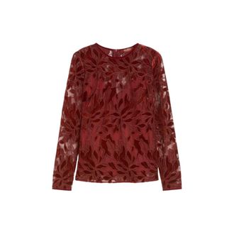 Max Mara Plinio Tulle T-shirt - - Blouses & Shirts - Damen - Rot - L