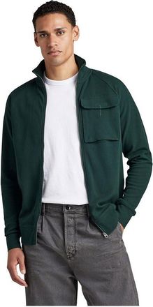 G-Star RAW Herren Lightweight Sweatjacke Logo Tape Center Back Zip, Gr&uuml;n (laub D22393-D250-4287), XS