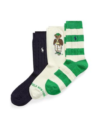 Polo Ralph Lauren Coffret cadeau lot de 3 paires de chaussettes &agrave; logo ourson - Multicolore
