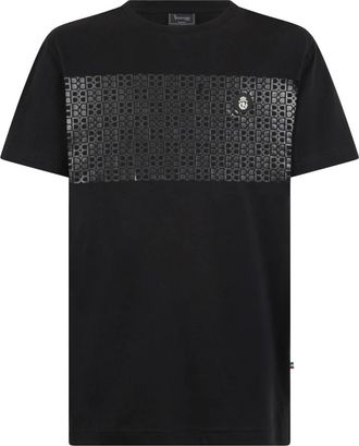 Billionaire Boys Club Homme, Tops, Noir, Taille: 3XL Round Neck T-Shirt Stripe Monogram