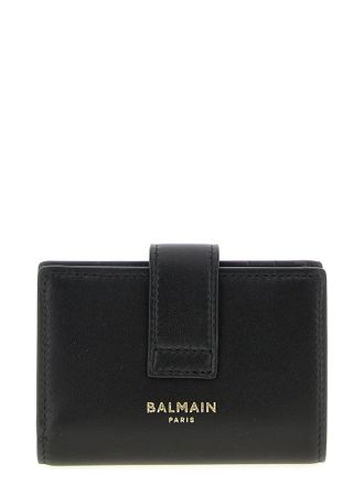 Balmain Womens Black Lamb Leather Cardholder Accessory