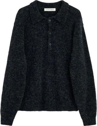 Sunflower Mohair Polo - - Knitwear - Herren - Grau - L