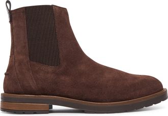 Tommy Hilfiger Stiefeletten Tommy Hilfiger Cleated Hilifger Suede Boot FM0FM05961 Braun