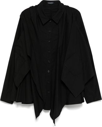 Rundholz blouse asymétrique superposée - Noir