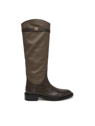 Coccinelle Klassische Stiefel Pansy Waxed E4 V63 43 01 01 Khakifarben
