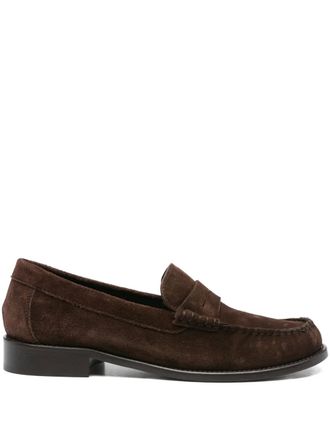 PARIS TEXAS Penny-Loafer aus Wildleder - Braun