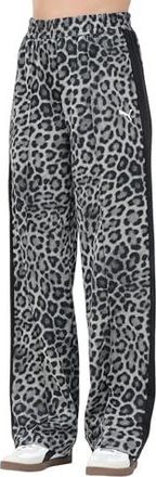 Puma Pantalon droit T7 Leo Luxe pour femme avec imprimé intégral, Noir, XL