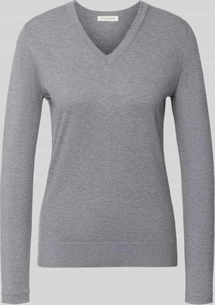 Christian Berg Pullover aus Viskose-Mix mit V-Ausschnitt