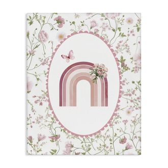 Stupell Industries Christine Simpson Art Leinwandbild, zarte Blumen und Regenbogen, 76,2 x 61 cm