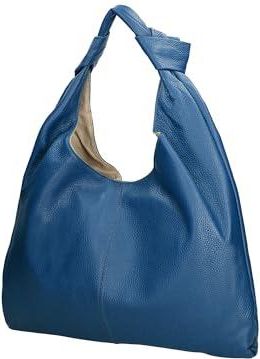 Gave Lux Sac &agrave; bandouli&egrave;re pour femme en cuir v&eacute;ritable Made in Italy 41x28x3 cm GLX228113923FBG, Bleuet, Taille unique
