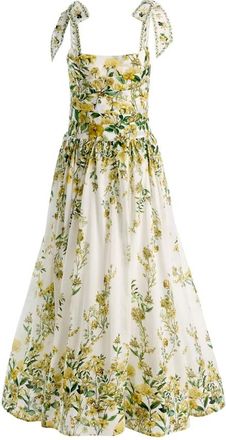 Alice & Olivia Femme, Robes, Blanc, Taille: 34 FR Haven Flared Maxi Dress