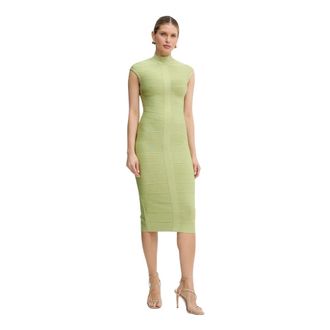 H&eacute;rve L&eacute;ger Davina Midikleid - - Dresses - Damen - Gr&uuml;n - S