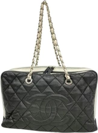 Chanel Sac cabas vintage doccasion - Femme - Pre-owned - Noir - Taille: ONE Size