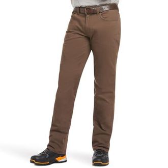 Ariat Rebar M4 Relaxed Durastretch Made Tough Empilable Jambes Droites Pantalon Jeans, Beige foncé, 35W x 36L Homme