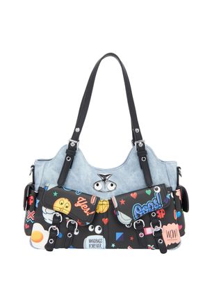 Mymo Handtasche Handtasche Frauen Blau Schwarz