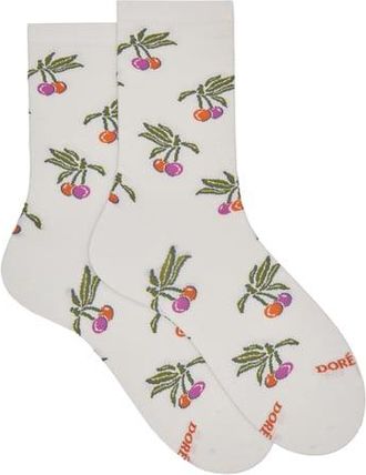 Dor&eacute; Dor&eacute; Chaussettes mi-hautes cerises en coton m&eacute;lang&eacute;