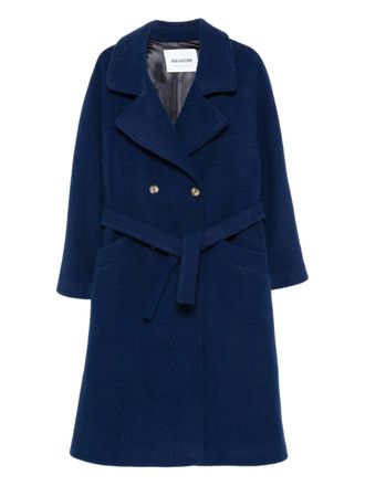 Ava Adore manteau ceintur&eacute; &agrave; boutonni&egrave;re crois&eacute;e Berlin - Bleu