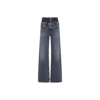 A Gold E Elson Jean &agrave; Double Taille - Femme - Jeans - Bleu - Taille: W26