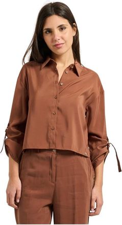 Gaud&igrave; Femme, Blouses et Chemises, Brun, Taille: 36 FR Chemise Coupe D&eacute;contract&eacute;e