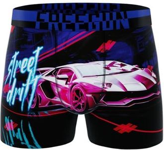 Freegun Boxer Homme Microfibre Collection Voiture (FR/ES, Alpha/Lettres, TTG, Taille Normale, Taille Normale, Violet/Street Drift)