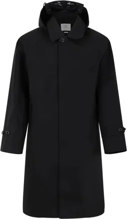 C.P. Company C.p. Company, Homme, Manteaux, Noir, Taille: S Manteau Technique &agrave; Capuche avec Lunettes