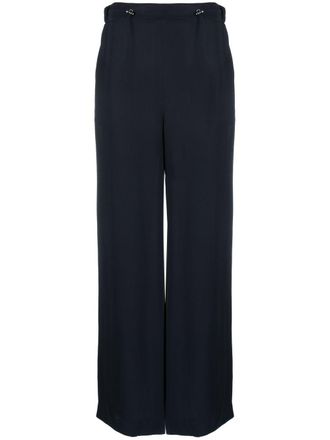 Fabiana Filippi pantalon à boutonnière croisée - Bleu