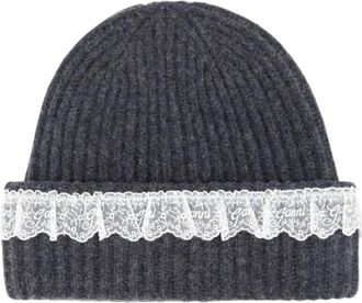 Ganni Kompakte Wollspitzen-M&uuml;tze - - Accessories - Damen - Grau - ONE SIZE