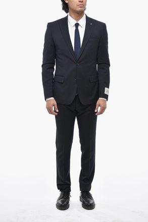 Corneliani CC COLLECTION Jacquard-Anzug aus Schurwolle mit Pattentaschen Corneliani