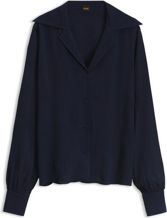 HUGO BOSS Langarmbluse Brystel Premium Damenmode in Cr&ecirc;pe-de-Chine-Qualit&auml;t